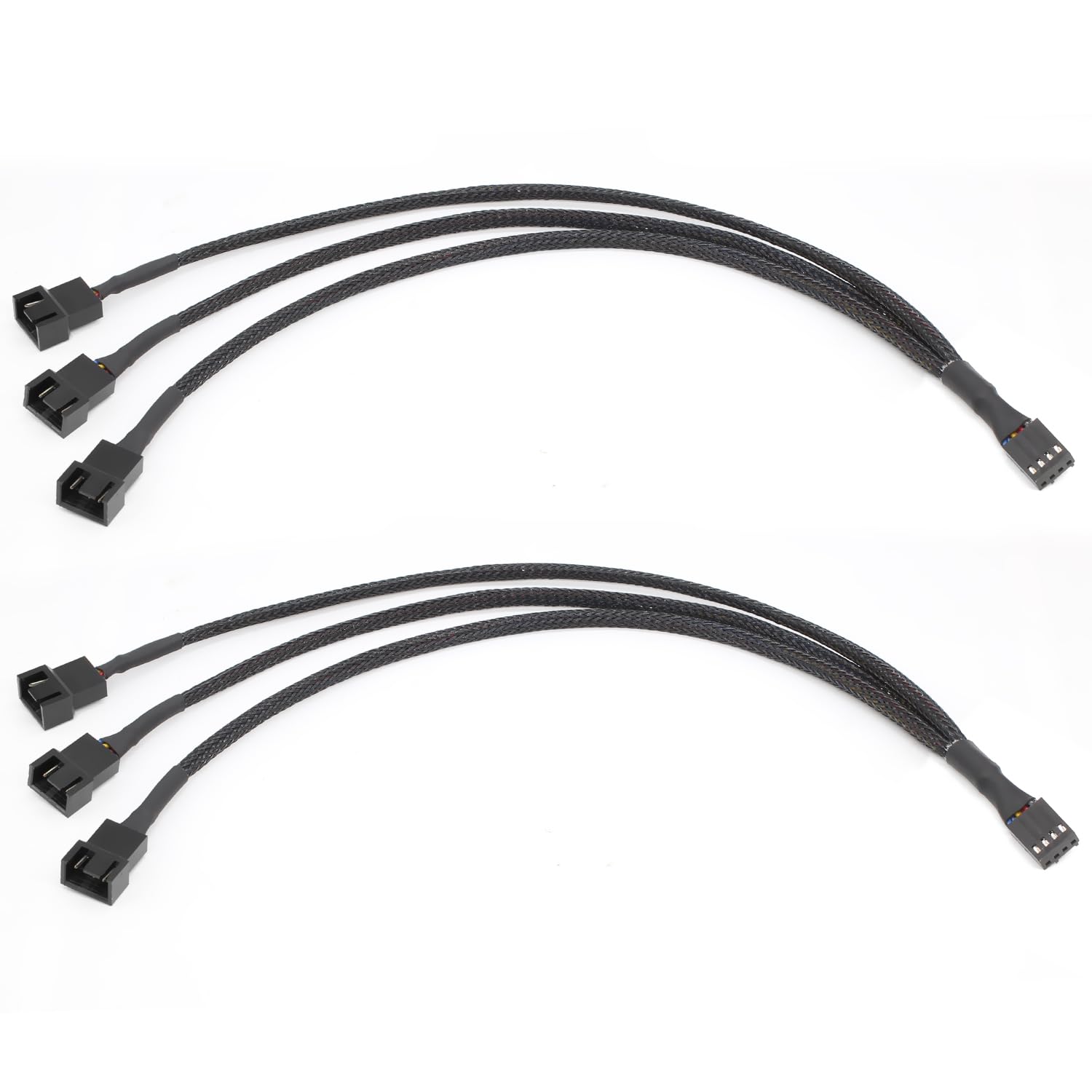 Amazon.com: Gavemi Fan Splitter, PWM 4 Pin PC Case Fan Splitter Adapter ...