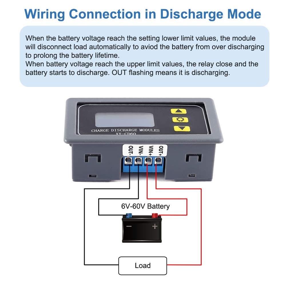 Snapklik.com : Low Voltage Disconnect, ICSTATION DC 6V-60V 20A Charge ...