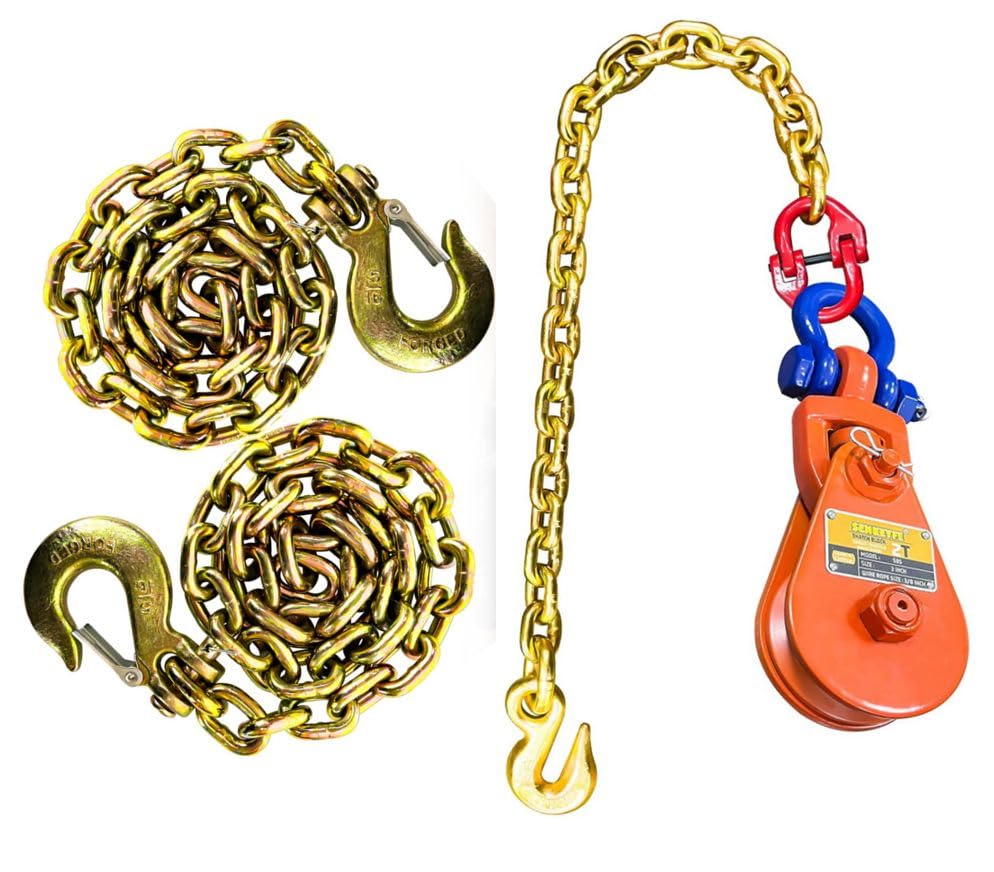 Amazon.com: SENKEYFE 2 Ton Snatch Block with Chain and Swivel Shackle ...