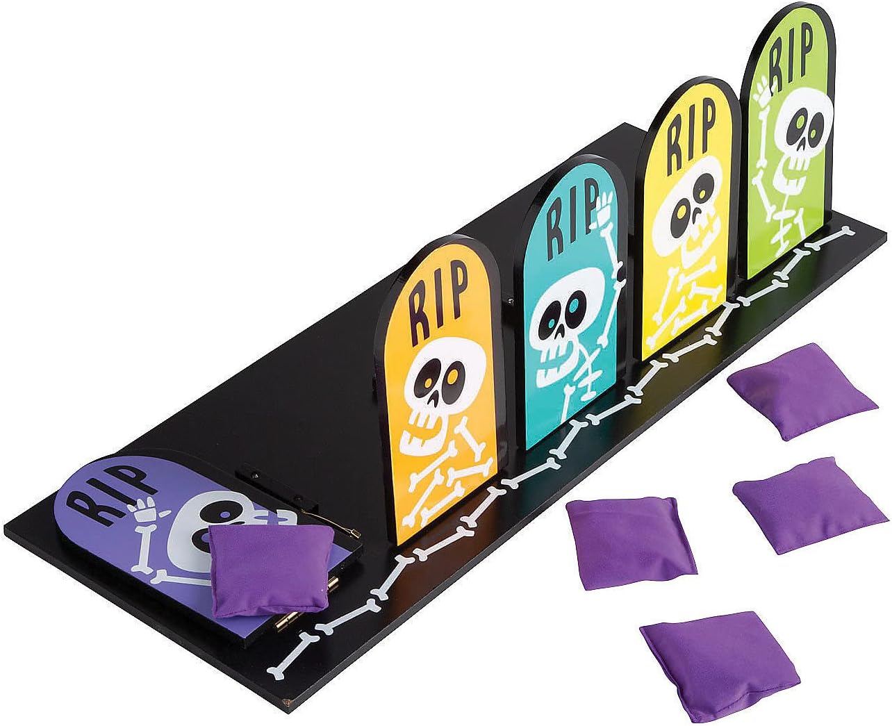 Amazon.com: Fun Express Halloween Skeleton Bean Bag Toss Game for Kids ...