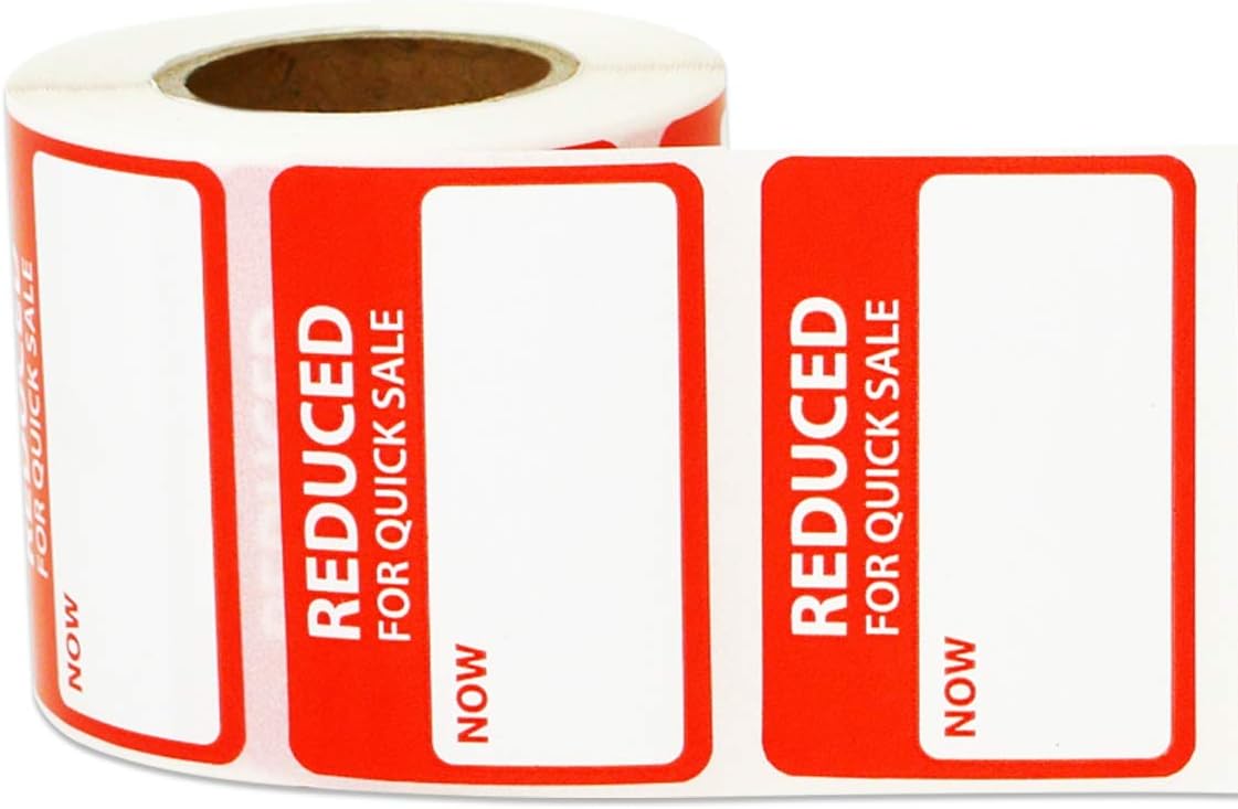 Amazon.com : 300 Reduced for Quick Sale Labels Stickers, 1.15 x 1.65 ...