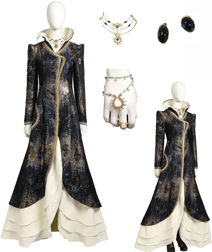 Amazon.com: Women Madame Morrible Cosplay Glinda Costume Robe Dress ...