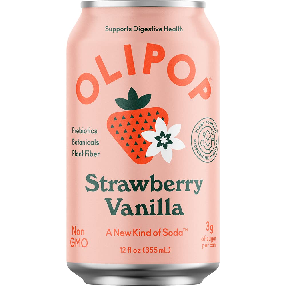 Amazon.com: Olipop, Strawberry Vanilla - Bebida tónica espumosa de ...