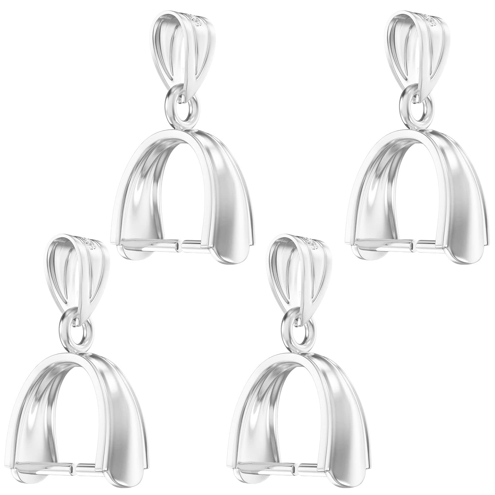 Snapklik.com : 925 Sterling Silver Pinch Bails For Jewelry Making ...