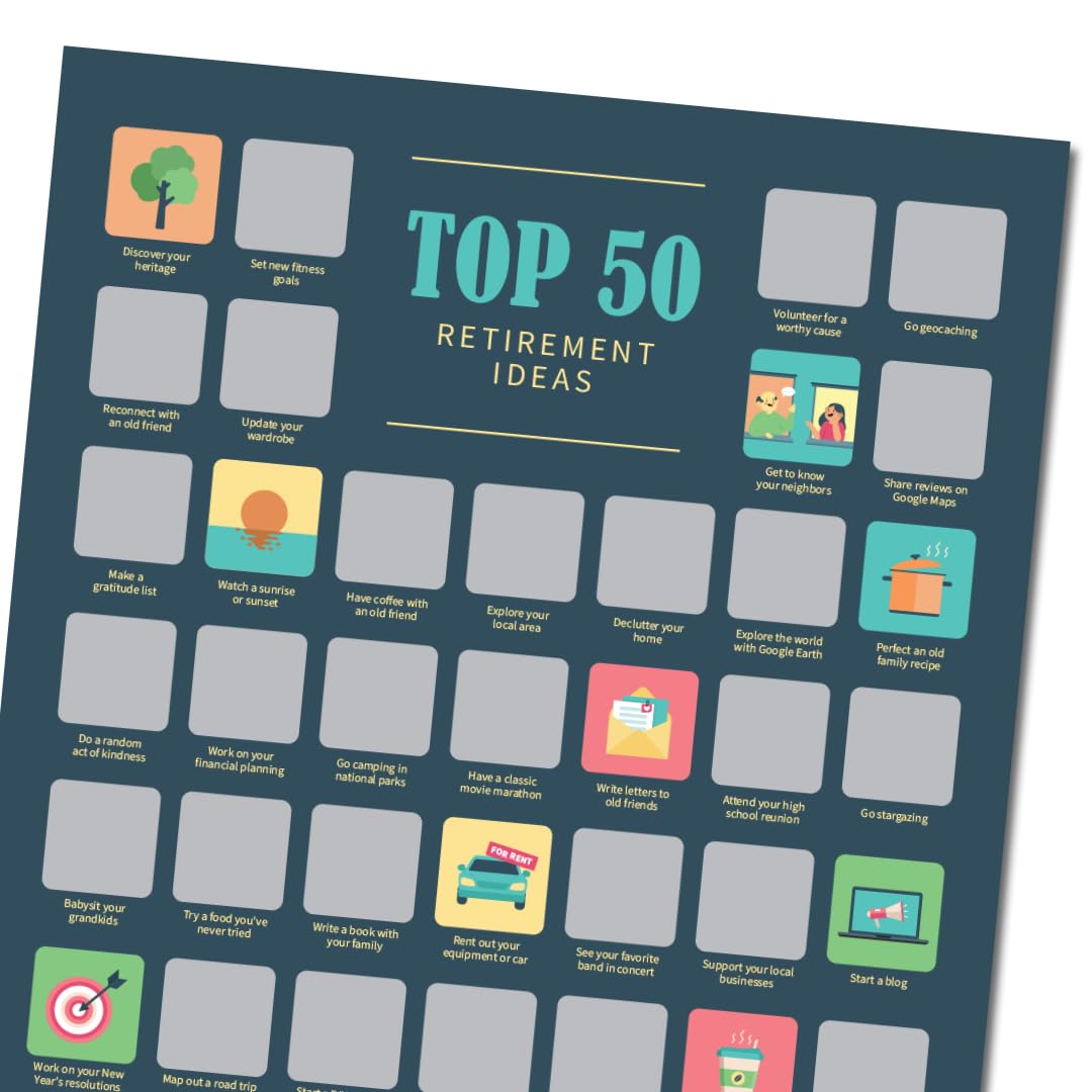 Amazon.com: Retirement Party Gift Retirement Ideas Scratch Off Bucket ...
