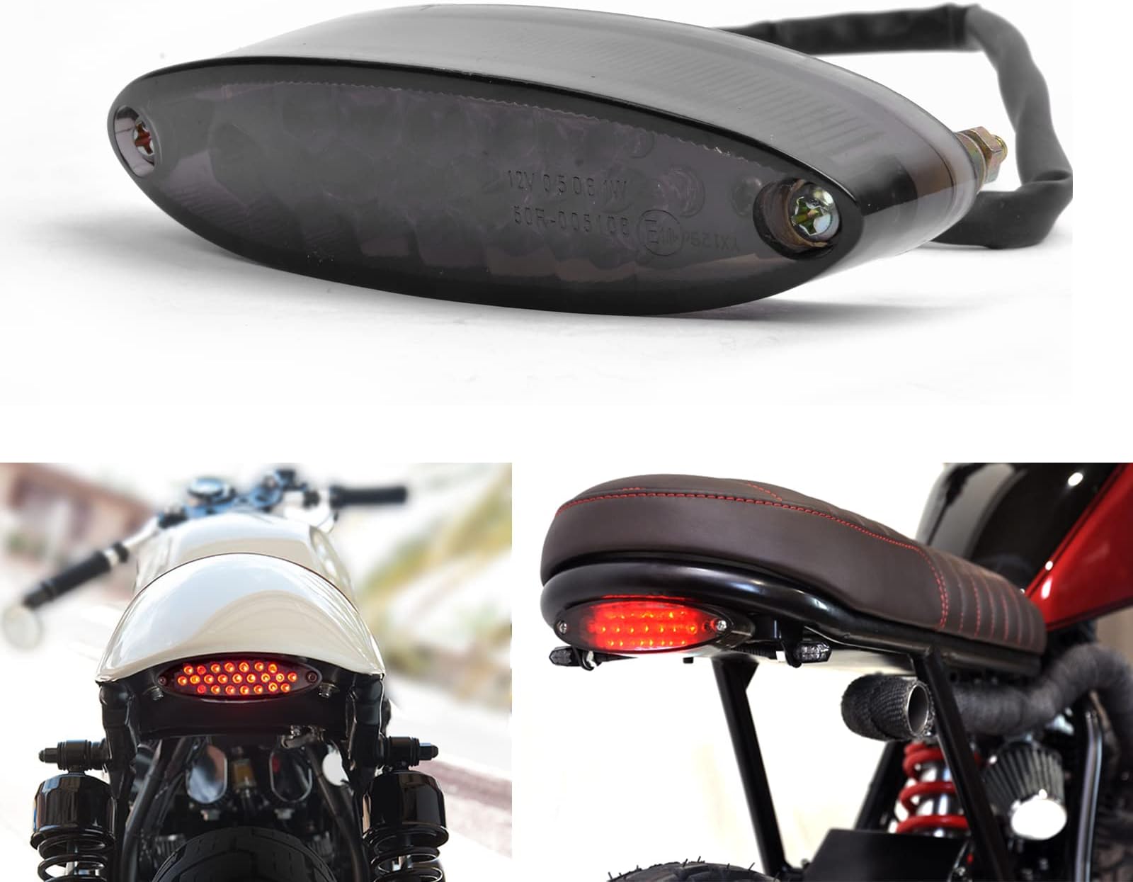 MISS MOLY 28 LED Moto Feu Arrière Signal 12V Lumière de Freinage Stop ...