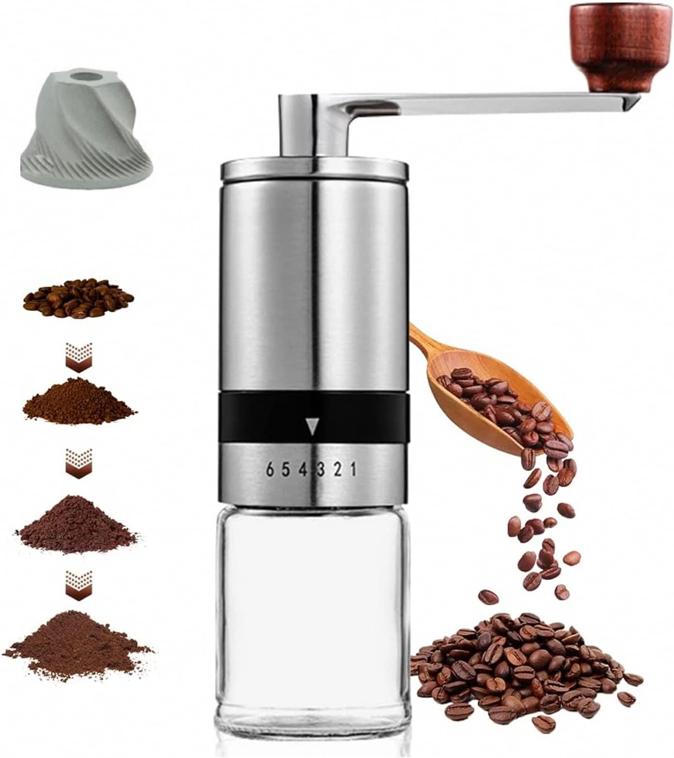 Amazon.com: Manual Coffee Grinder,Manual Coffee Bean Grinder with ...