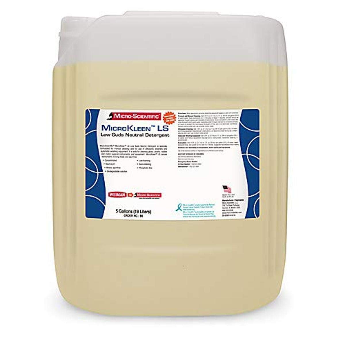 Micro-Scientific BRN B1 MicroKleen Low Suds Neutral Liquid Detergent, 1 ...