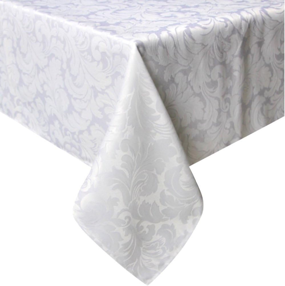 Amazon.com: Tektrum 70 X 70 inch Square Damask Jacquard Tablecloth ...