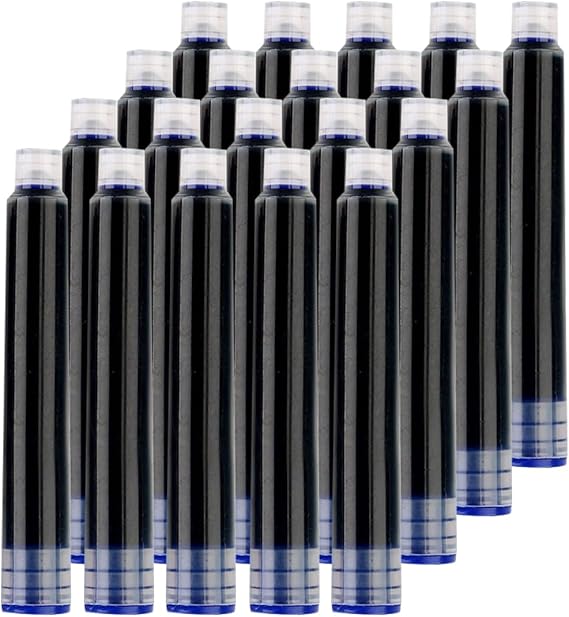 Black Fountain Pen Ink Cartridge Refillable Retro Business Writing Pens ...