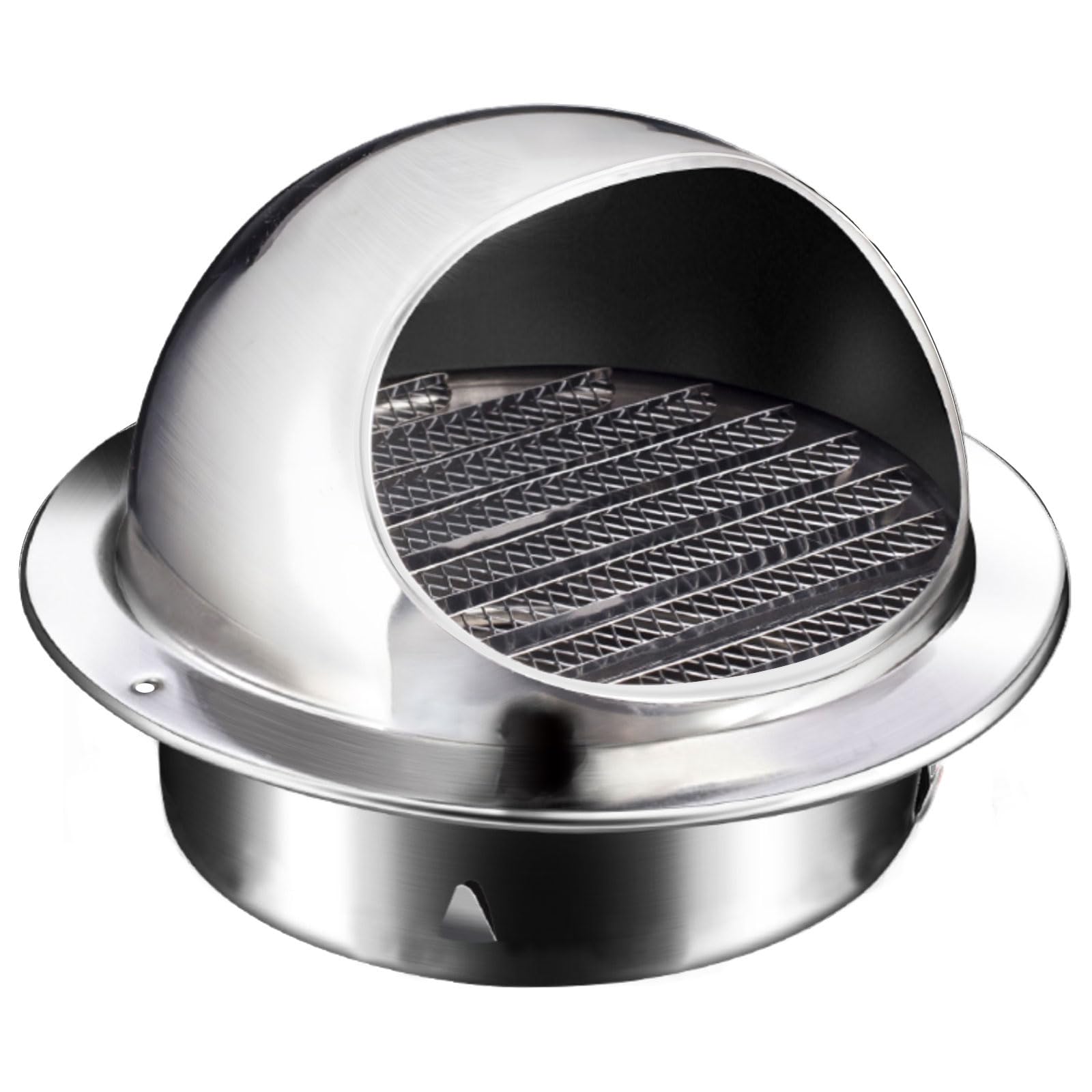 Amazon.com: 4 Inch Dryer Vent Cover Metal Stainless Steel Round Wall ...