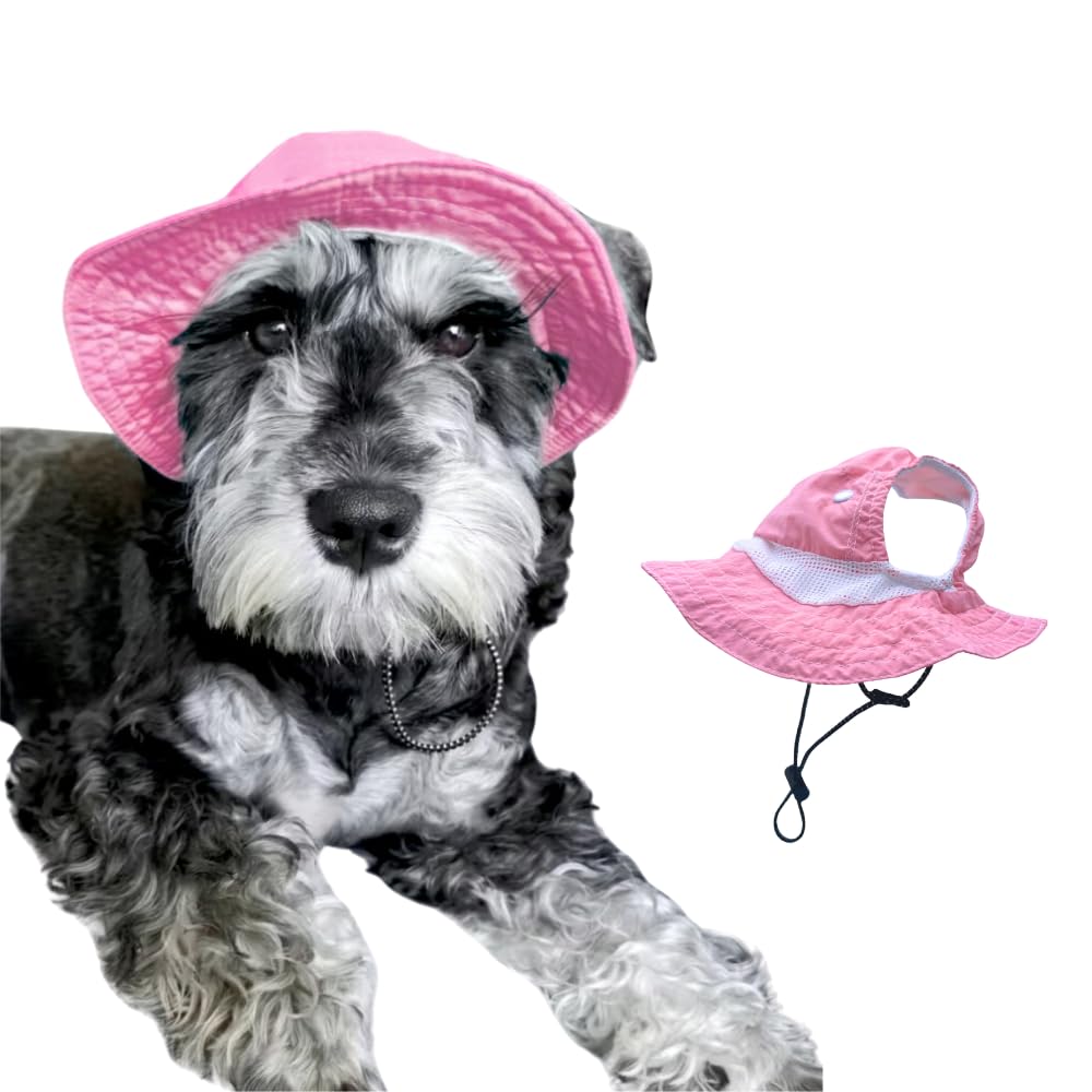 Amazon.com : Dog Outdoor Hat with Ear Hole Round Brim Summer for Large ...
