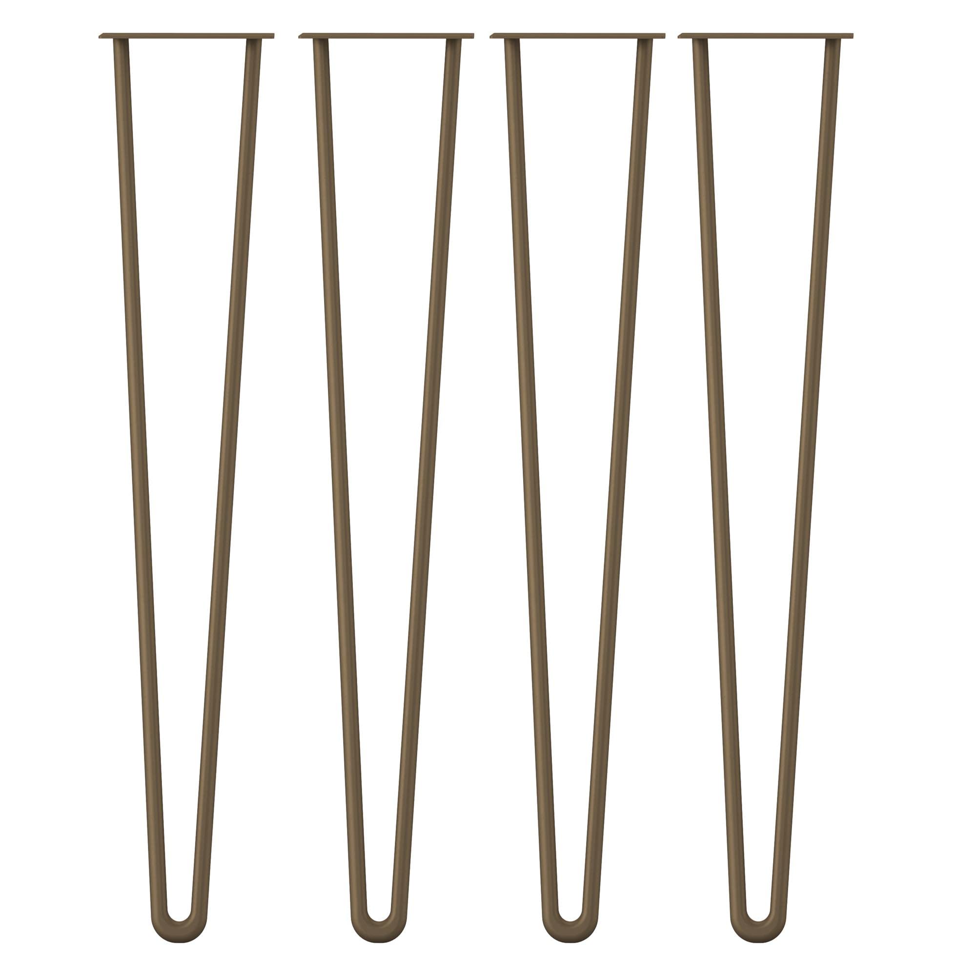 Amazon.com: Ameriwood Home 27” Steel Hairpin Furniture Leg, Gold, 4 ...