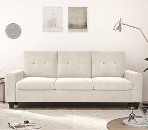 Amazon.com: MOLACHI 86" Sofa with Square Armrest, Comfy Sofa Couch with ...