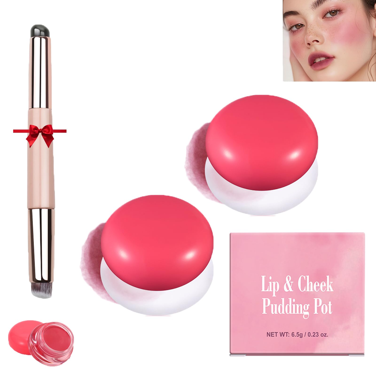 Amazon.com : Korean Pudding Pot Blush,Korean Pudding Pot Lip,Korean ...