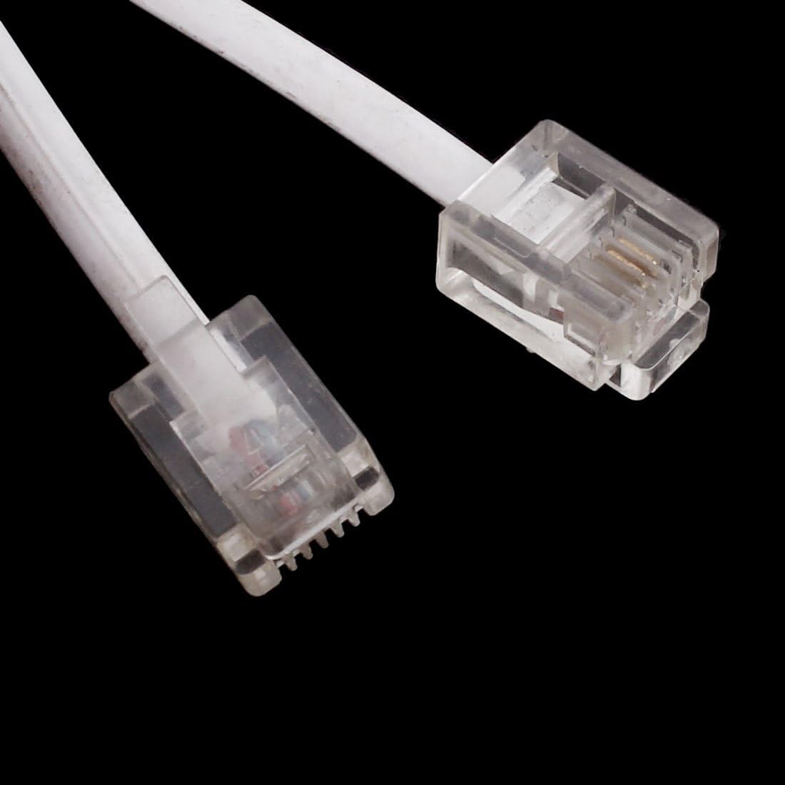 Amazon.com: Qtqgoitem RJ11 to RJ11 Male to Male Telephone Cord Cable ...