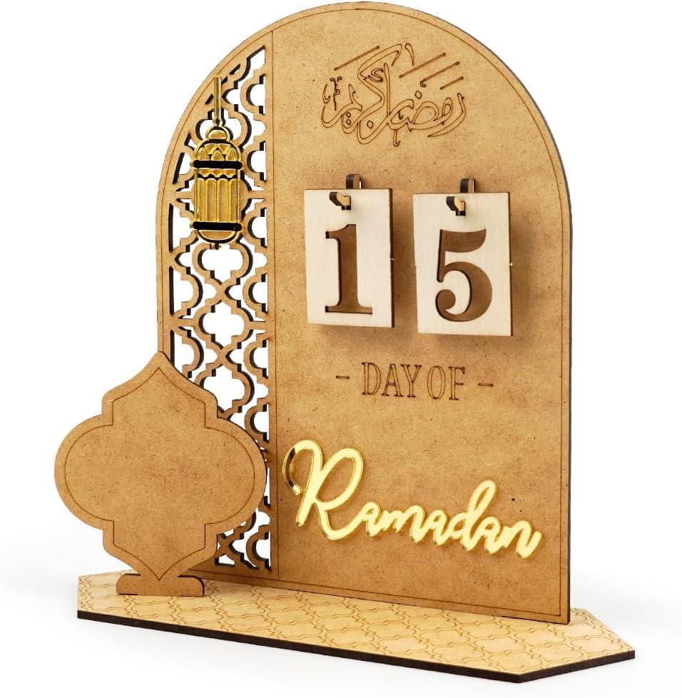 Amazon.com: Wooden Ramadan Advent Calendar Decorations: 30 Days Eid ...