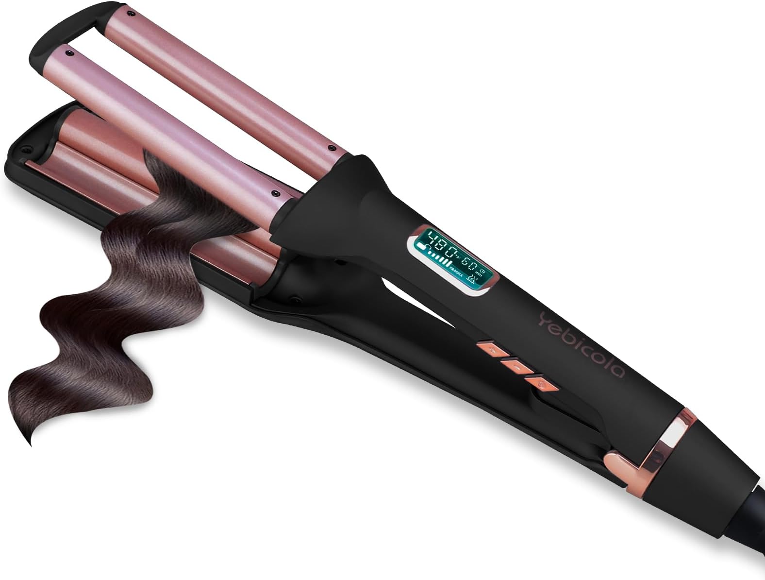 Amazon.com: Yebicola 3 Barrel Curling Iron, 0.7-1 inch 3 Waves ...