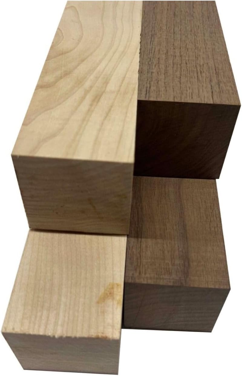 Amazon.com: Pack of 4, Hard Maple, Black Walnut Turning Wood Blanks 2 ...