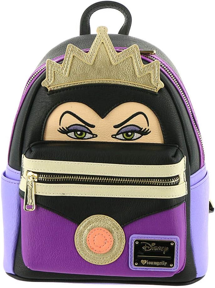 Amazon.com | Loungefly Snow White Evil Queen Faux Leather Mini Backpack ...