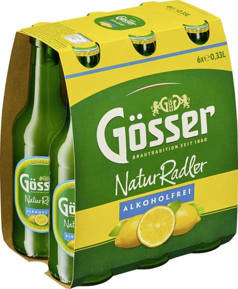 Gösser Natur Radler, Alcohol-Free, Reusable (6 x 330 ml) : Amazon.de ...