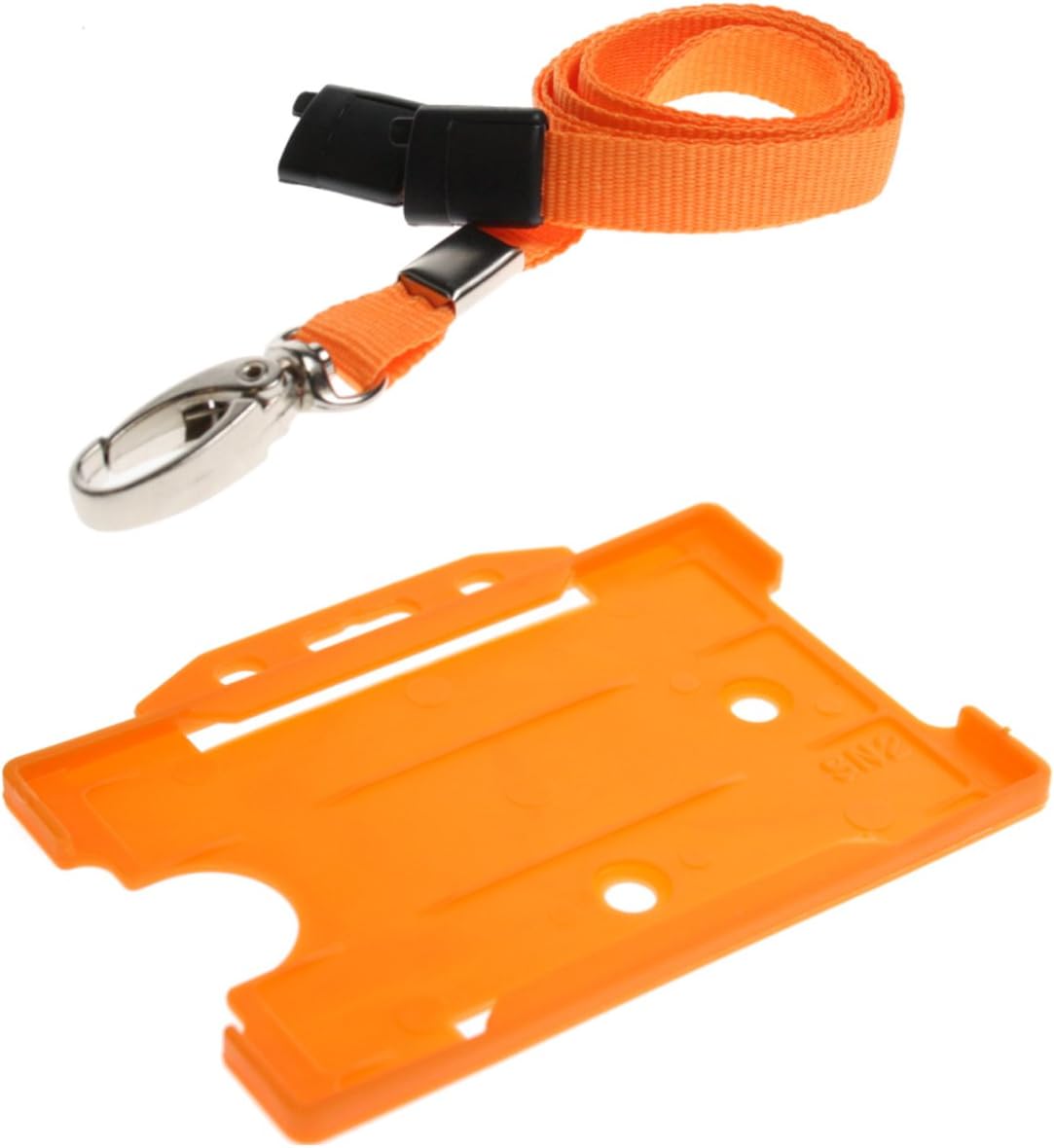 ALG ID Cards® Orange ID Card Badge Holder - Orange Lanyard Card Holder ...