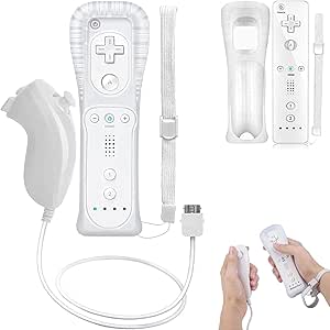 WOAZNSK Control Wii Motion Plus,Incorporado 2 en 1 Control Remoto de ...