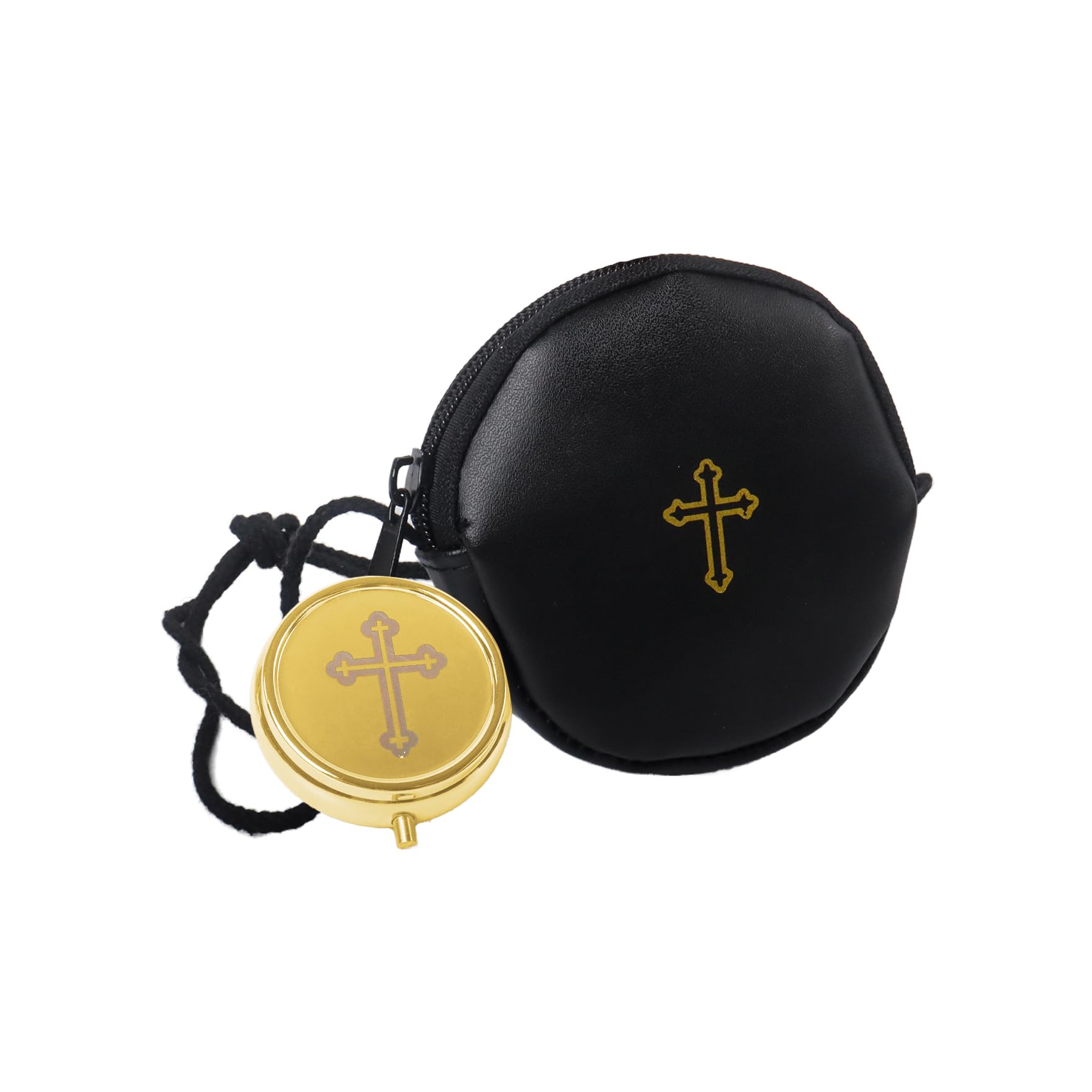 Amazon.com: Klmnop Communion Burse for Pyx Gold Cross Pyx Container ...