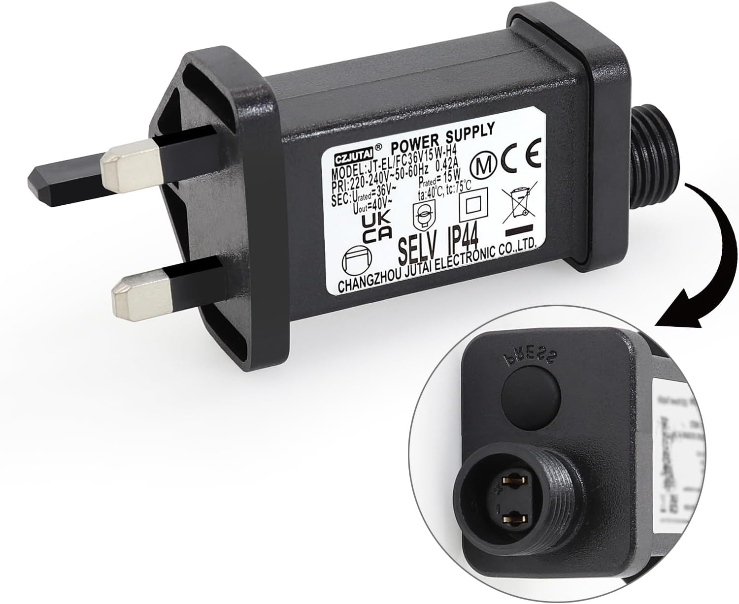 Cubeplug String Lights Indoor-Outdoor Power Adapter for CZJUTAI JT-EL ...