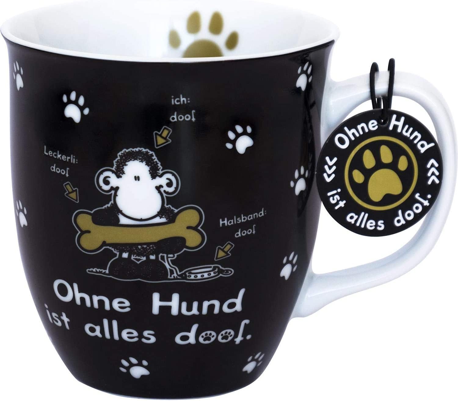Amazon.com: sheepworld Die Geschenkewelt 45704 Mug "Ohne Hund ist alles ...