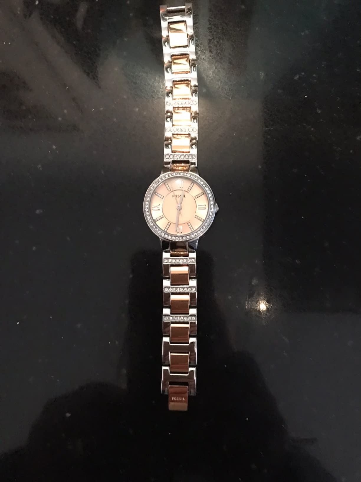 Fossil Women's ES3716 Virginia Three-Hand Stainless Steel Watch in Rose ...