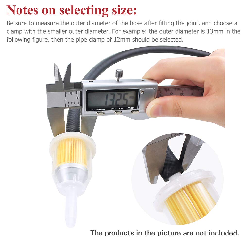 Snapklik.com : 120Pcs 6-22mm Spring Band Type Clips Fuel Line Silicone ...