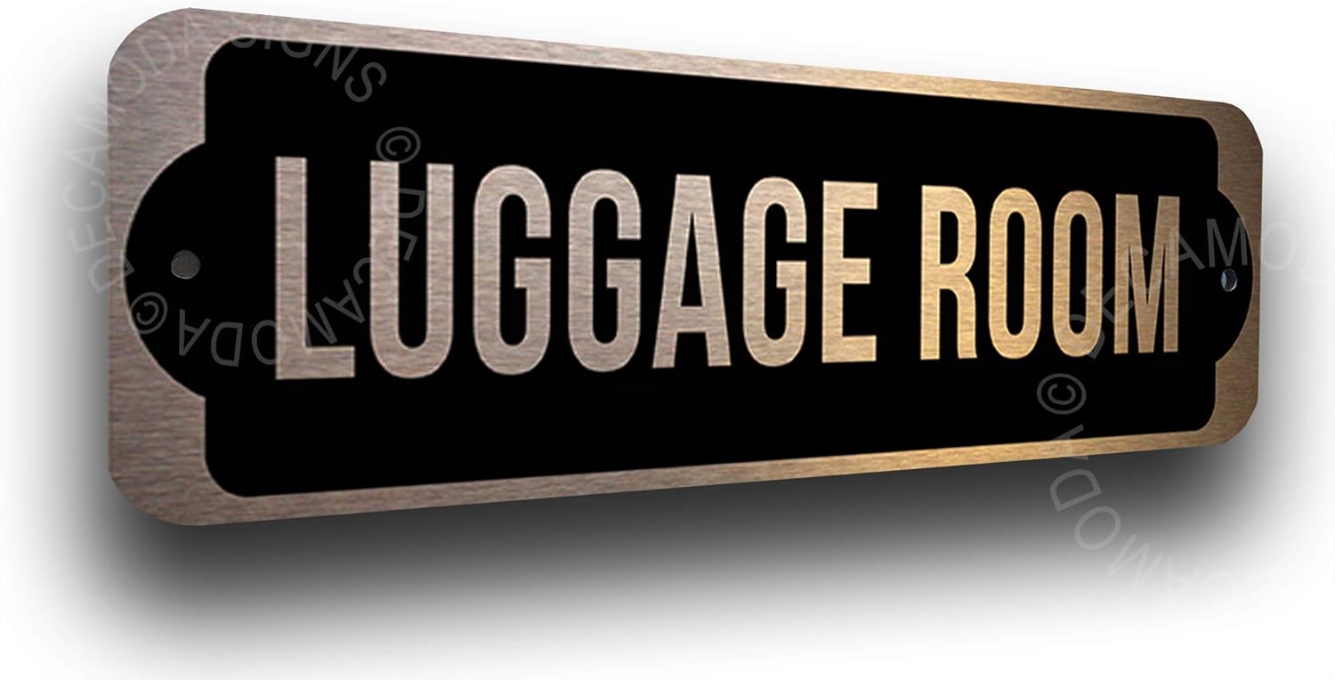 Deca Moda Luggage Room Door Sign, Signs for Business, Door Signs ...