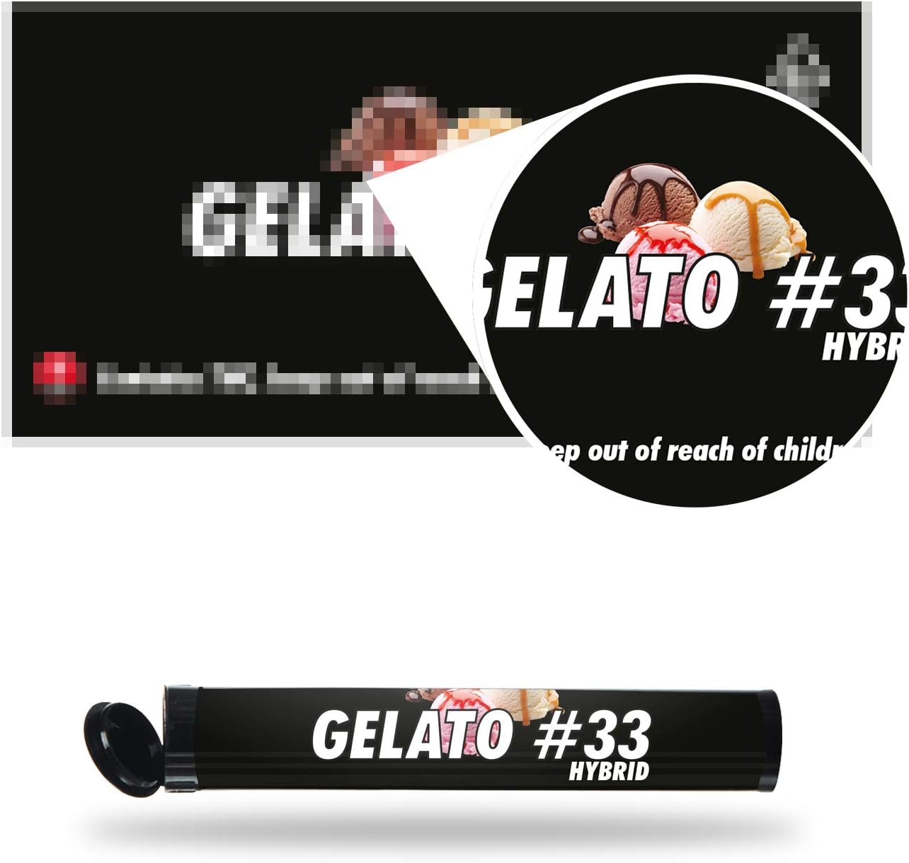 Gelato 33 Pre-Roll Labels - Cali Labels - Pre-Roll Tube Stickers x10 ...