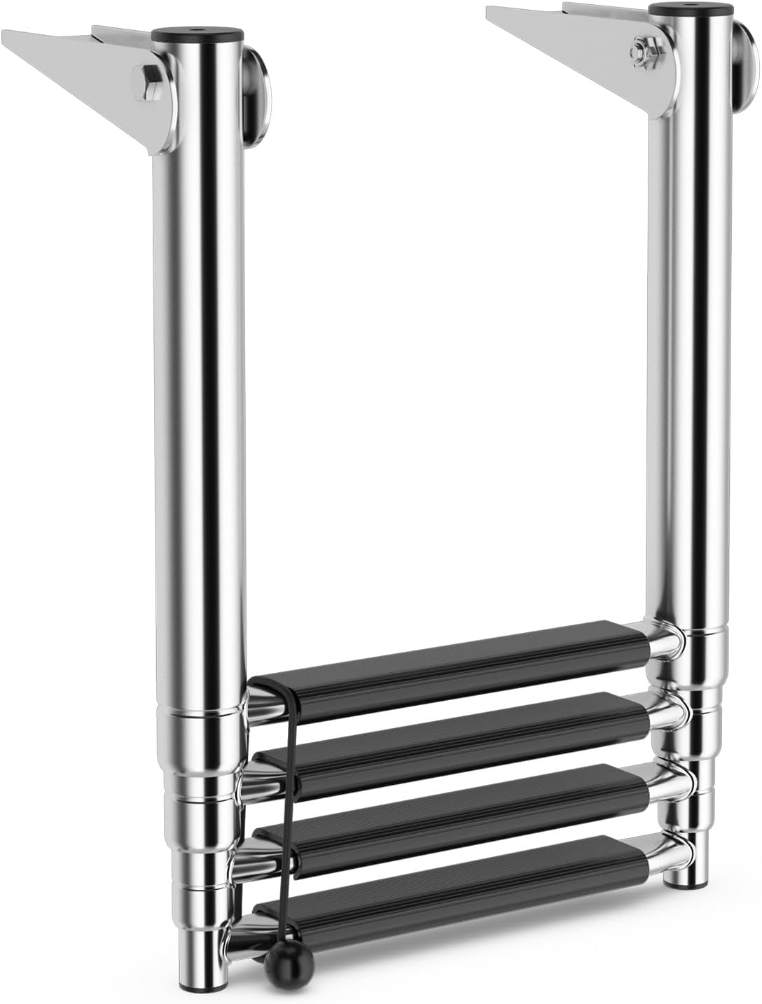 Amazon.com: Goplus 4 Step Telescoping Boat Ladder, Folding Stainless ...