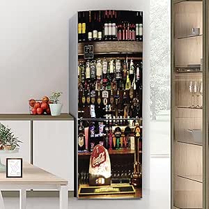 Refrigerator wrap vinyl peel and stick, fridge sticker full covering ...