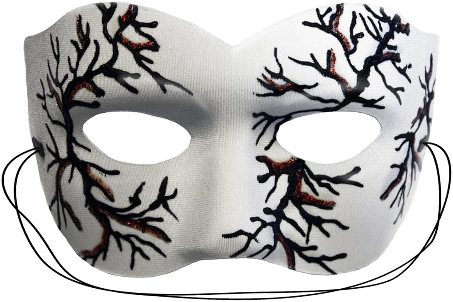 Amazon.com: Success Creations Volt White Hand-Painted Masquerade Mask ...
