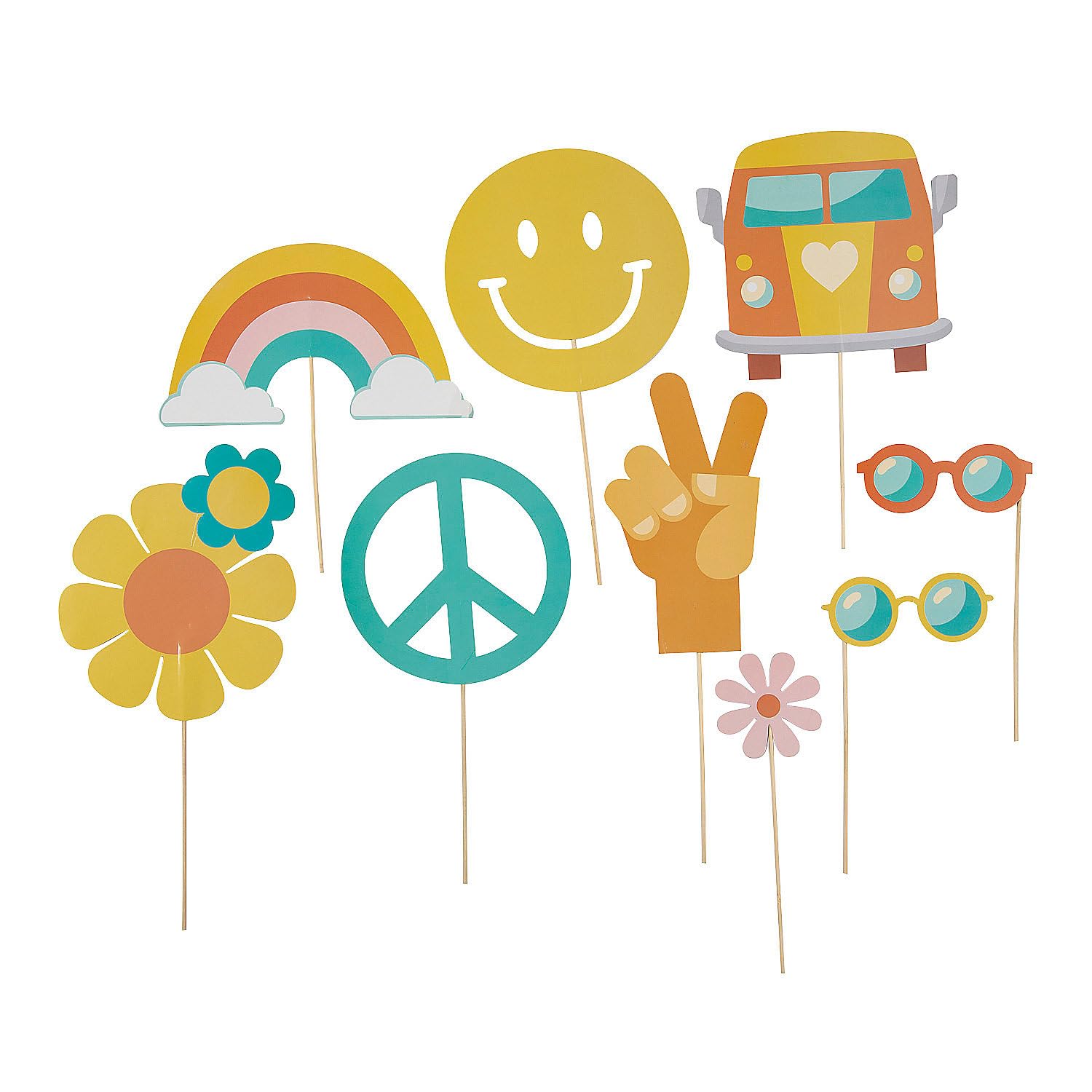 Amazon.com: Fun Express Groovy Icons Party Decor Sticks - 9 Pc : Home ...