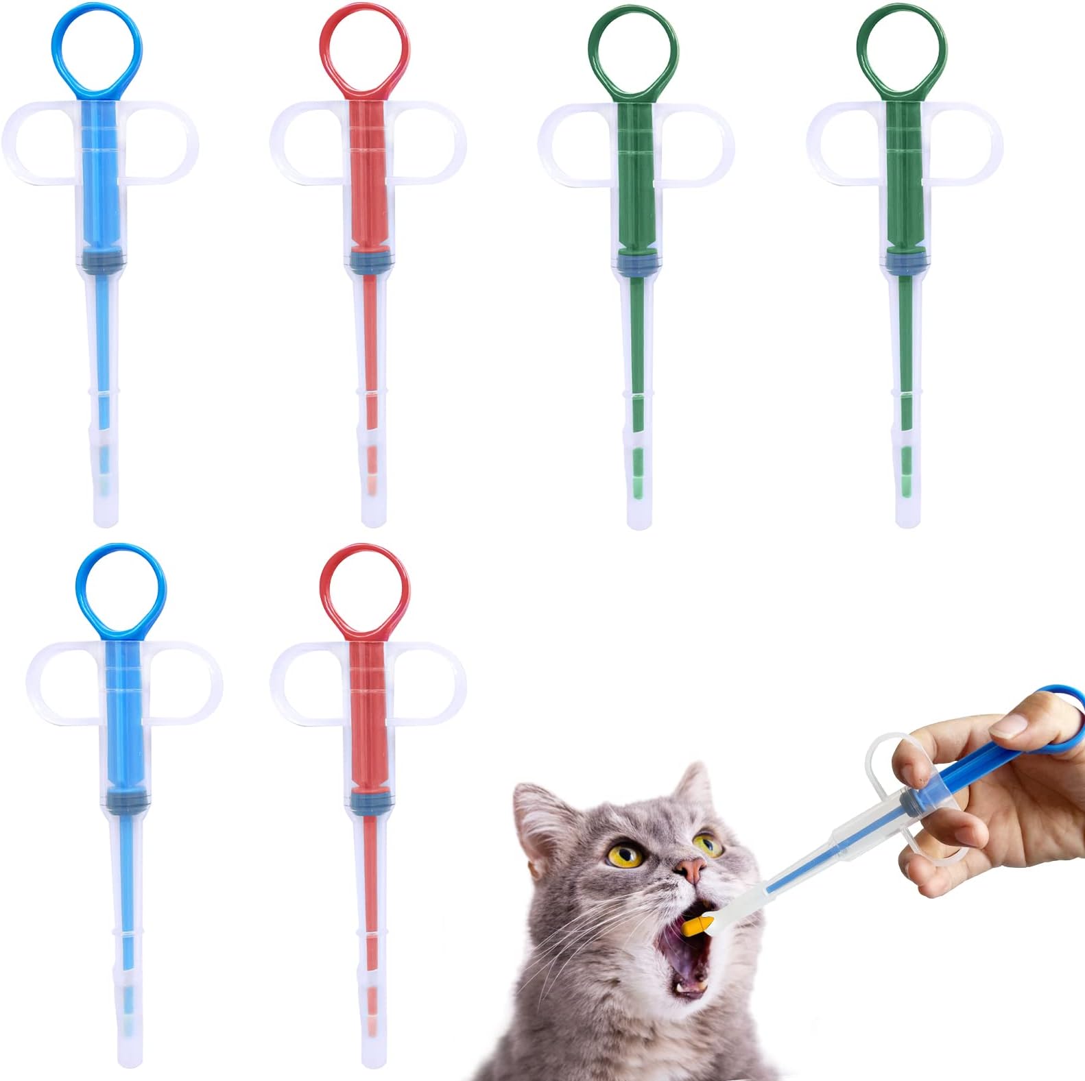 Pet Supplies : Wensdr 6 Packs Pet Pill Plunger Popper for Dogs Cats ...