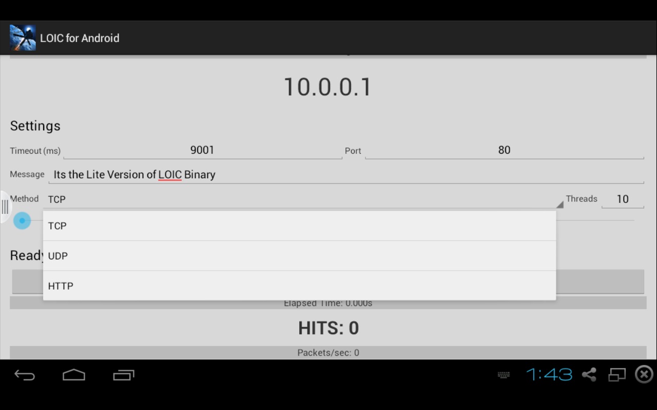 LOIC For Android - App on Amazon Appstore