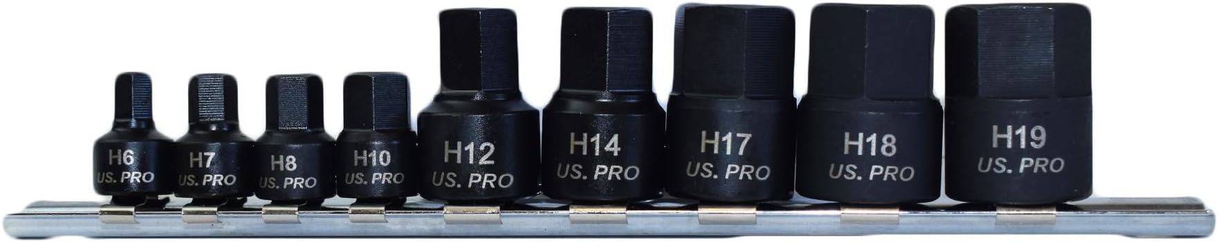 Impact Hex Allen Key Stubby Metric Sockets 6mm - 19mm 9pc 1/4" 3/8 ...