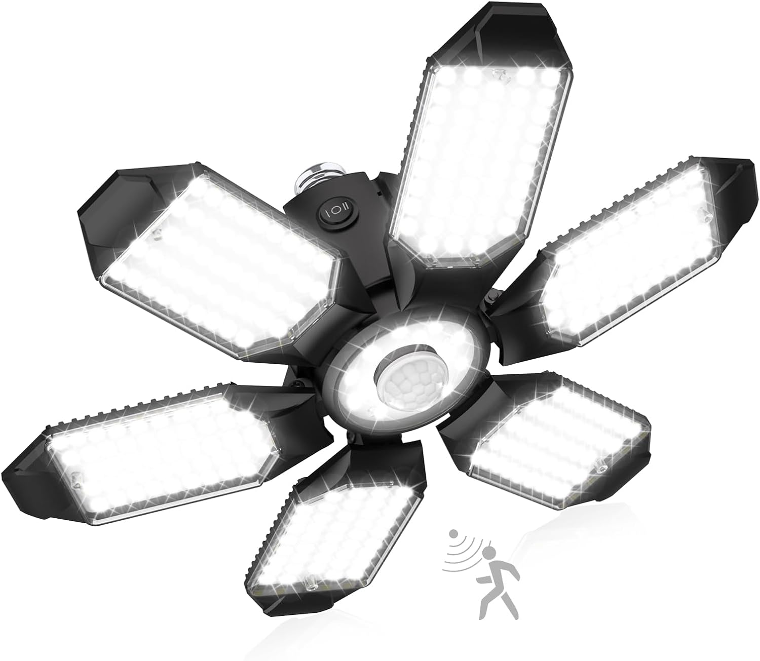 toberich Motion Sensor Garage Light, Ultra Bright 200W 20000LM Motion ...