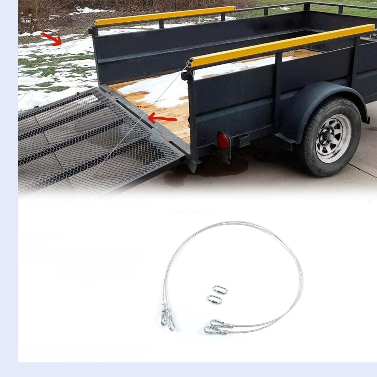 Amazon.com: Zhiqinge 2 Pieces Replacement Cables Lift Cable For Trailer ...