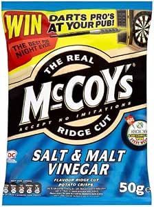 Mccoys Ridge Cut Salt and Malt Vinegar Flavour Potato Crisps 50 G (pack ...