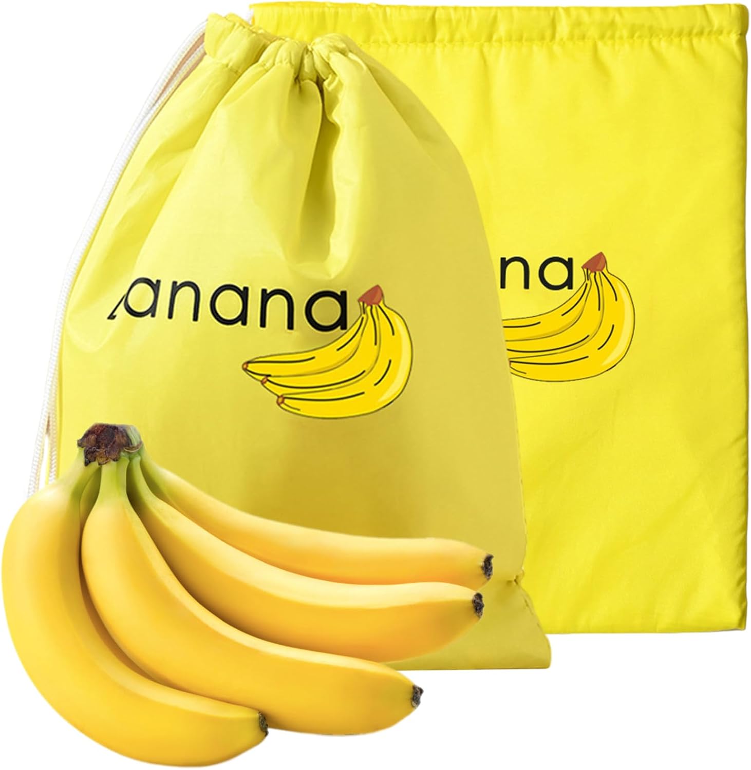 Amazon.com: CGTQROVR 2Pcs Banana Bag, 14x11 Inch Drawstring Banana ...