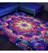 Amazon.com: SEBKQ Astronaut Area Rug Black Light, Large UV Reactive ...