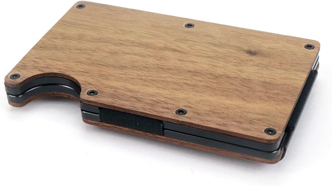 Super Slim Minimalist Front Pocket RFID Blocking Wood Wallets for Men ...