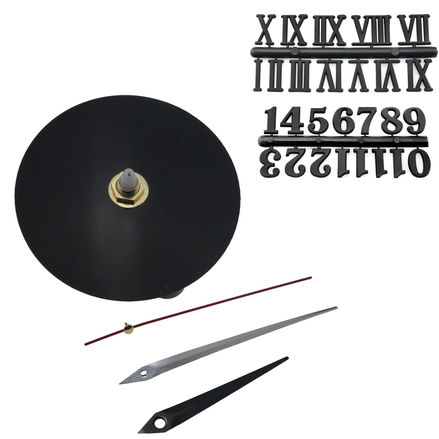 Clock Numerals Kit HSCGIN 1Set Black Arabic Number and Roman Number DIY ...