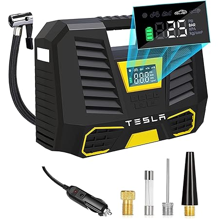 Amazon.com: ELENAT for Tesla Tire Inflator Portable Air Compressor ...