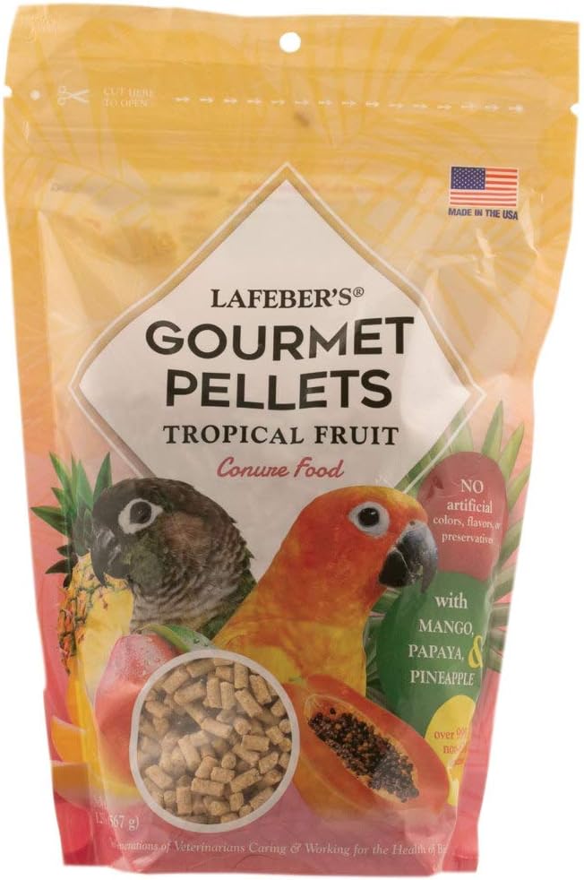 Amazon.com : LAFEBER'S Tropical Fruit Gourmet Pellets Pet Bird Food, No ...